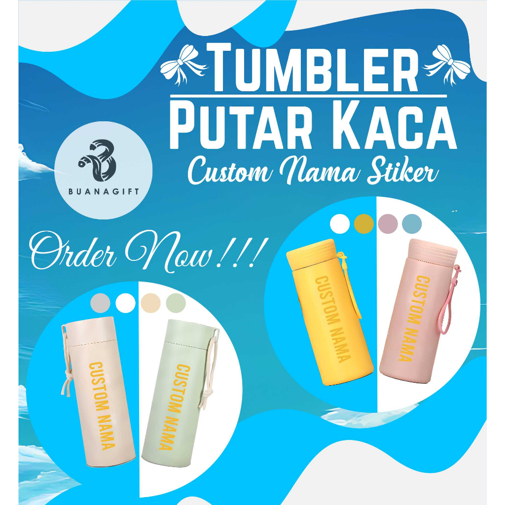 Jual BOTOL MINUM KACA TALI CUSTOM STIKER NAMA - CACTUS LOVE - SUMMER ...