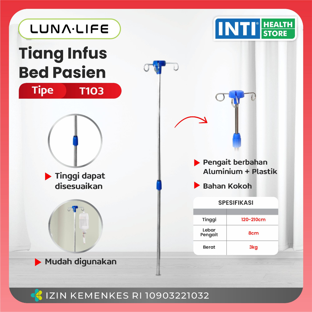 Jual Luna Life - Tiang Infus Bed Pasien T103 | Shopee Indonesia