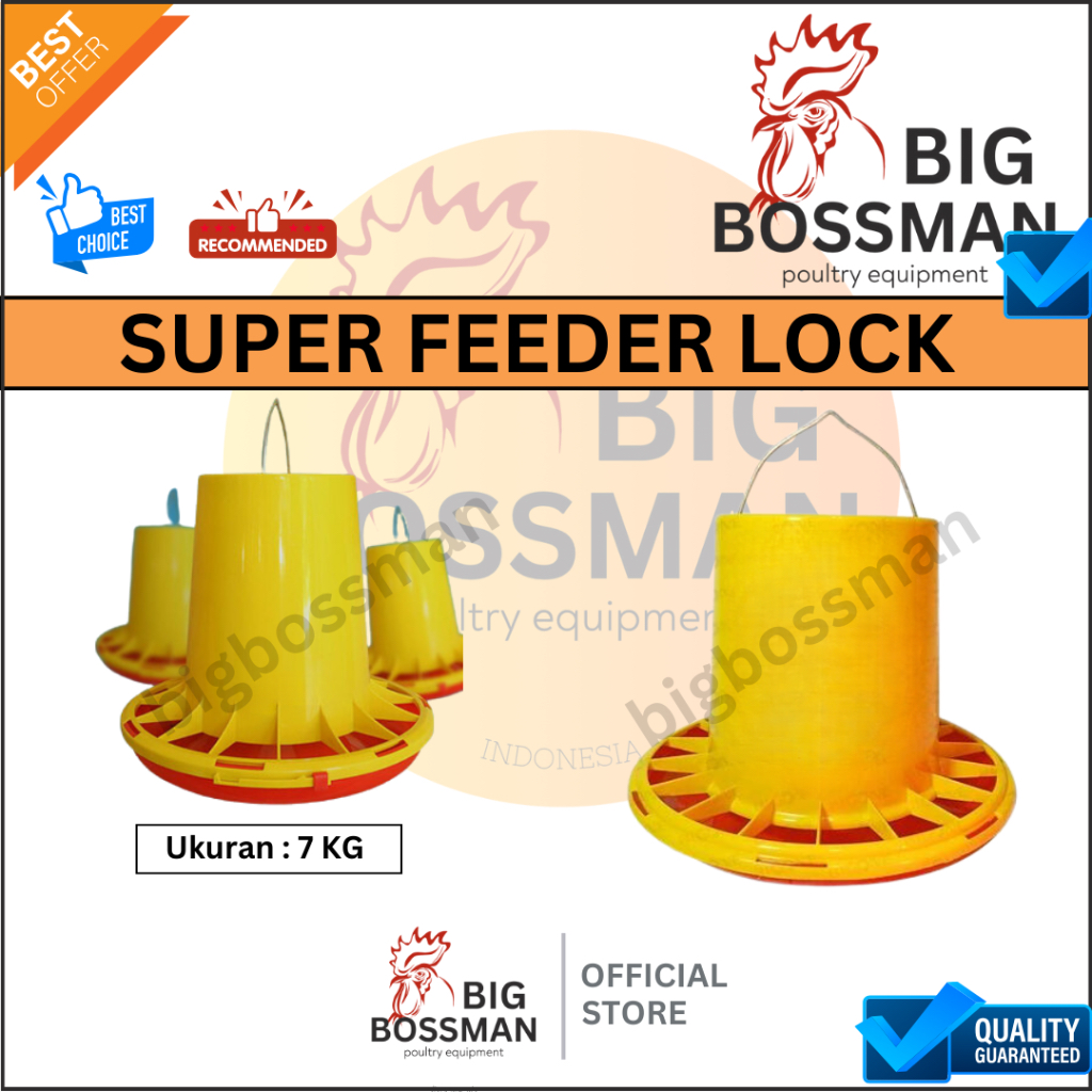 Jual SUPER FEEDER LOCK BESI ( TERBARU ) 6-7KG - TEMPAT PAKAN AYAM BROILER (ALAT TERNAK AYAM ...