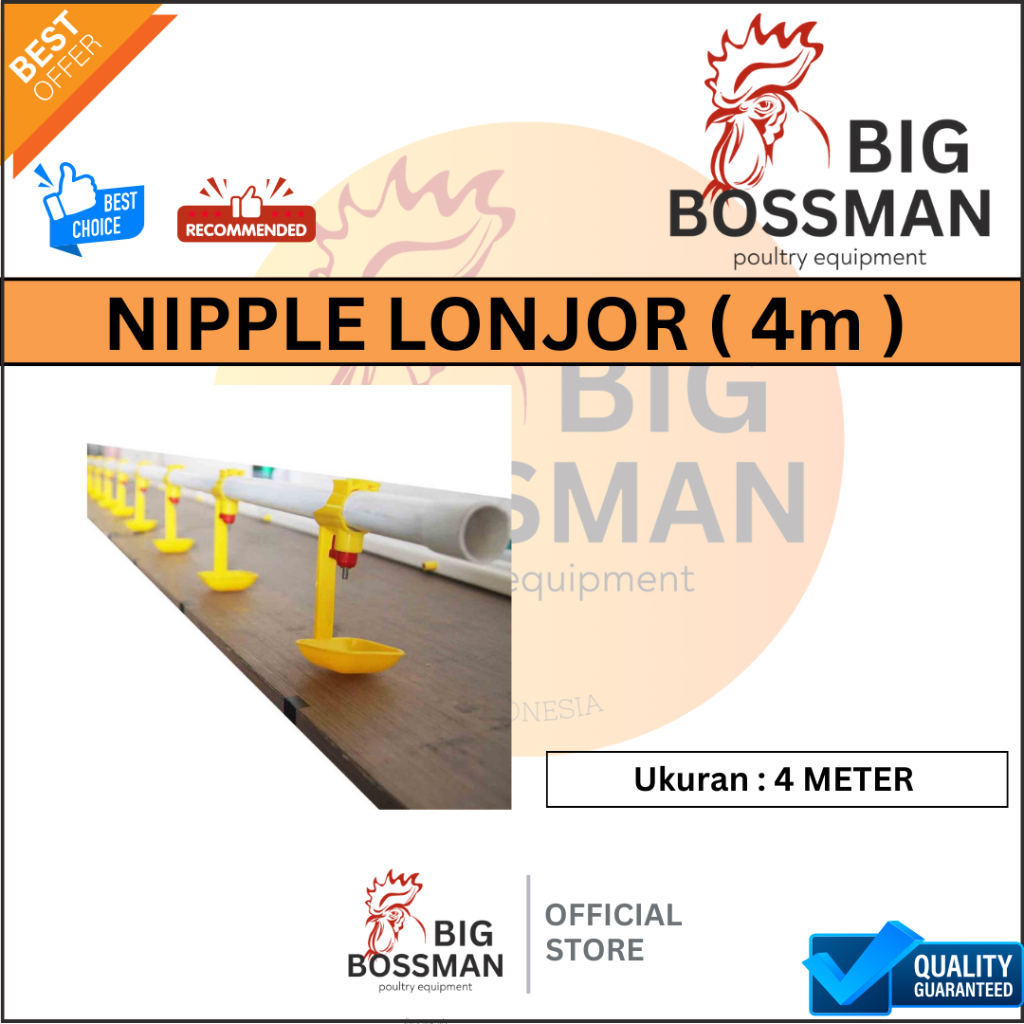 Jual NIPPLE LONJOR 4mm + 1 SET MANGKUK NIPPLE (ALAT TERNAK AYAM UNGGAS ...