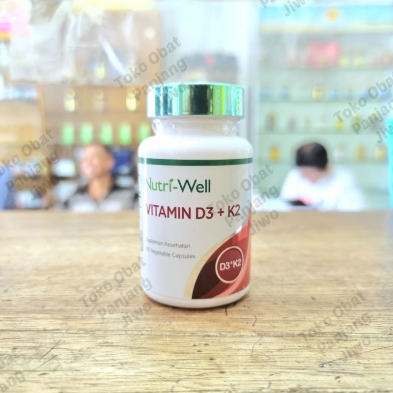 Jual NUTRIWELL NUTRI WELL VITAMIN D3 + K2 VIT D 400 IU K2 30 MCG TULANG GIGI IMUNITAS TUBUH 60 ...