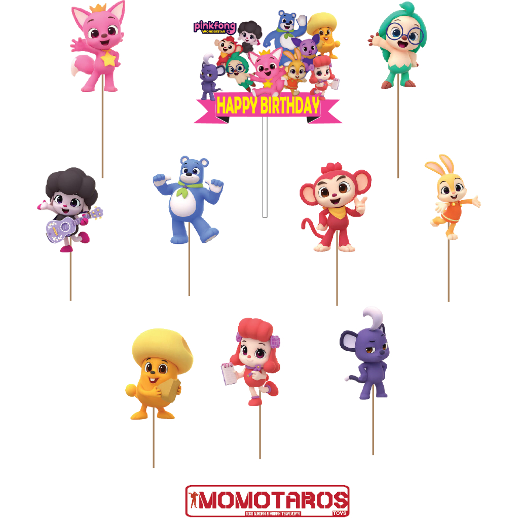 Jual Topper Cake Pinkfong Wonderstar Set Shopee Indonesia