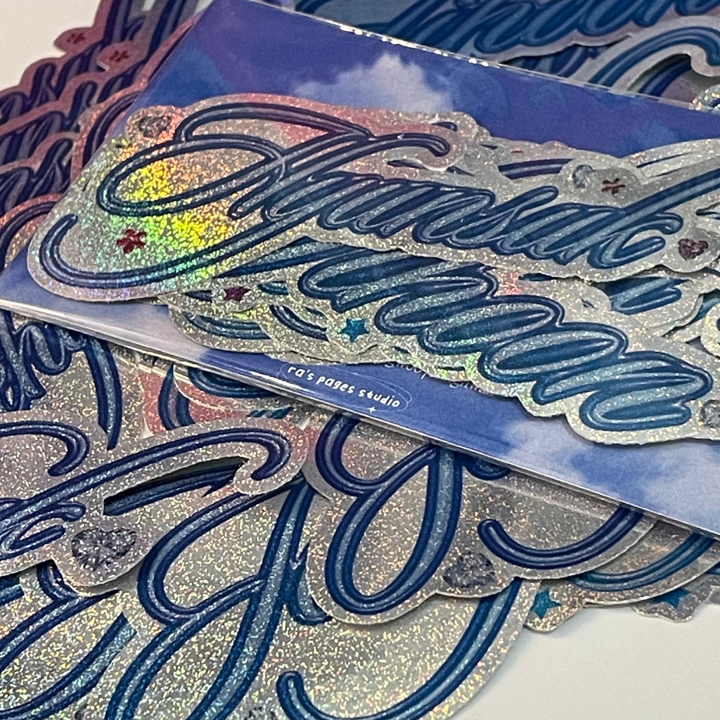 Jual [BACA DESKRIPSI] TREASURE NAME HOLOGRAM GLITTER STICKER | Shopee ...