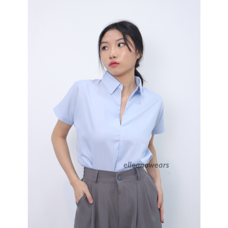 Jual ELLEANO | Summer Shirt - Kemeja Blouse Lengan Pendek Wanita ...