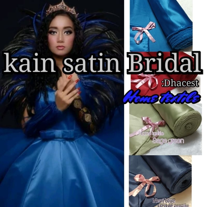 Jual kain Satin Bridal Premium saten Duchess.original (Per satu meter ...