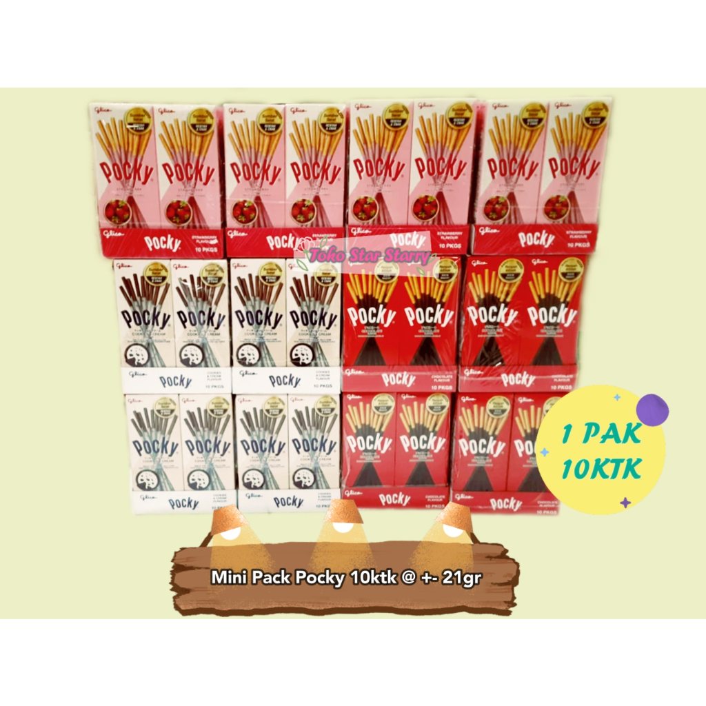 Jual [Per Pack] Pocky 10 Box Stick Coklat 20gr - 22gr / Strawberry ...