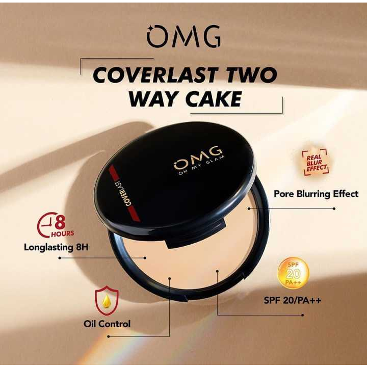 Jual OMG Oh My Glam (TWC) Coverlast Two Way Cake SPF 20 PA+++ TWC 12gr ...