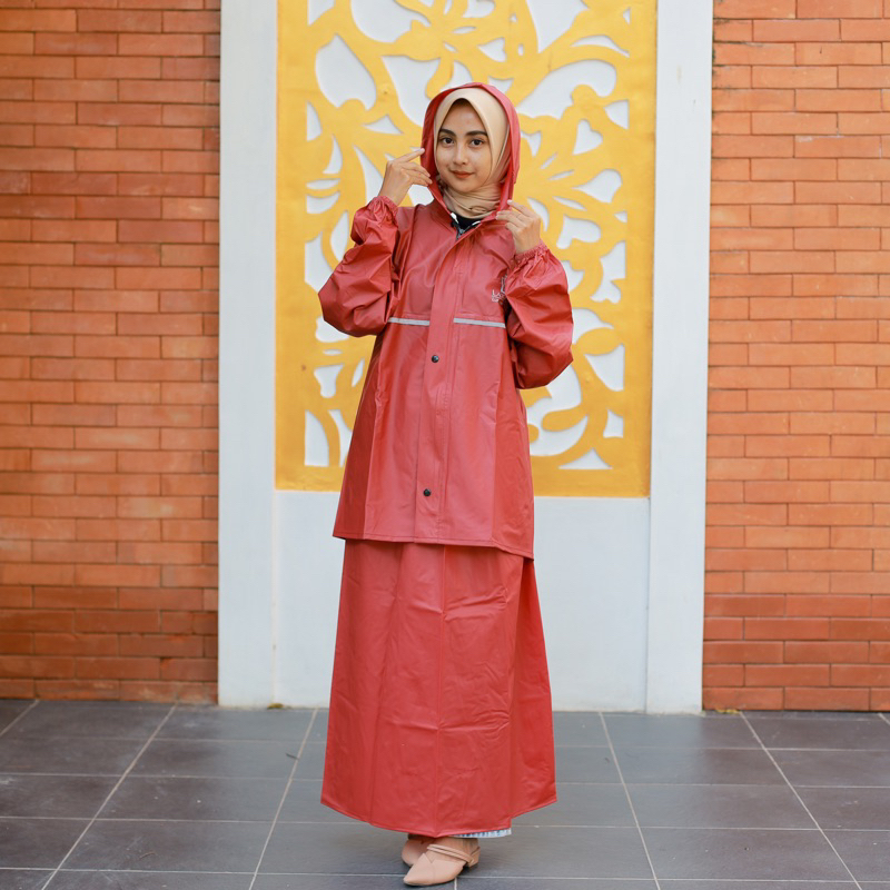 Jual Latansa jas hujan Wanita Rok Setelan Baju dan Rok Dewasa Tebal ...