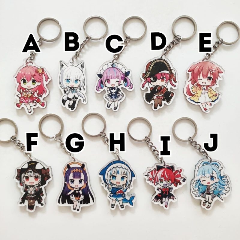 Jual Keychain Hololive Vtuber 1 Sakura Miko Shirakami Fubuki Minato ...