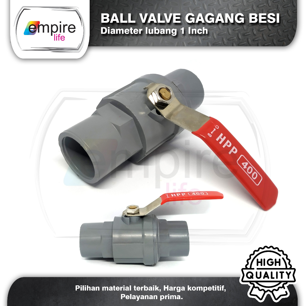 Jual Ball Valve 1 inch Gagang Besi / Stop Keran / Stop Kran Handle Besi | Shopee Indonesia