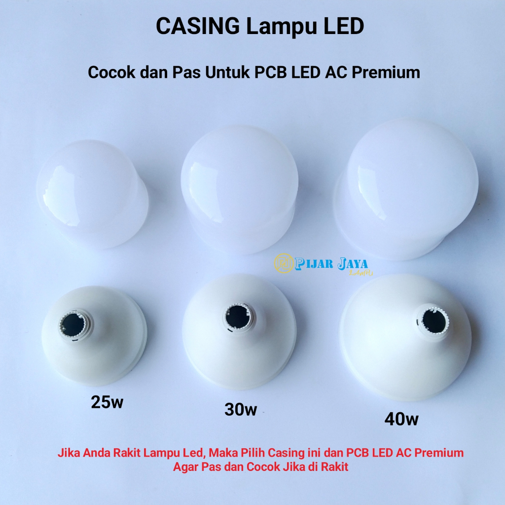 Jual Casing Lampu LED Premium 25 30 40 Watt Kesing Cover Kop Lampu LED ...