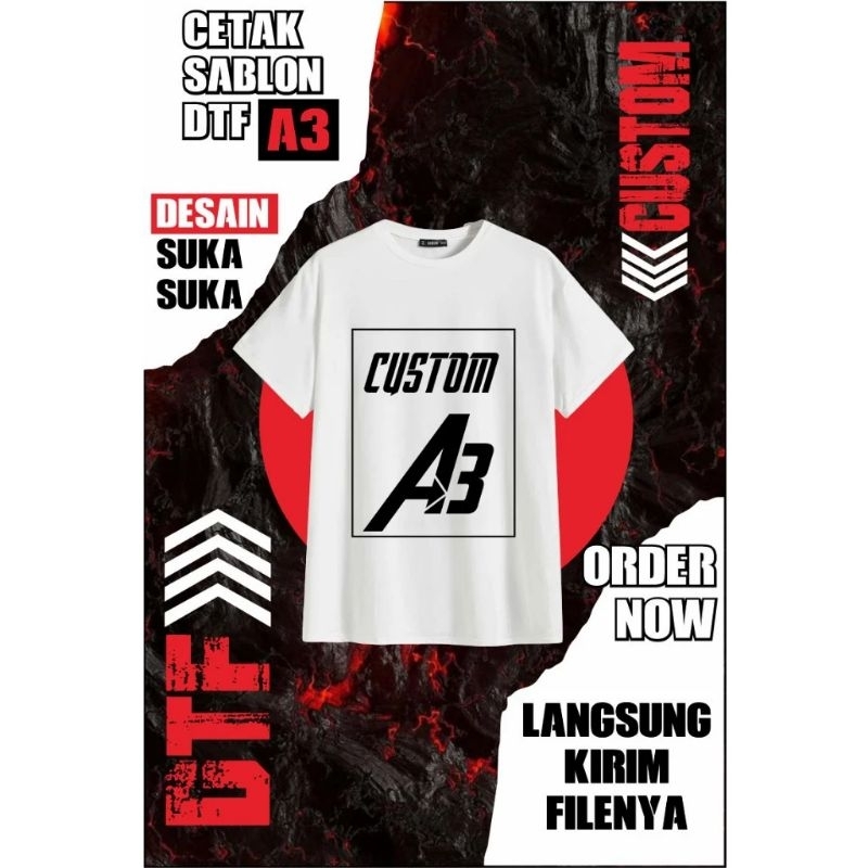 Jual CETAK SABLON DTF A3 SIAP PRESS / SABLON SETRIKA MURAH | Shopee Indonesia