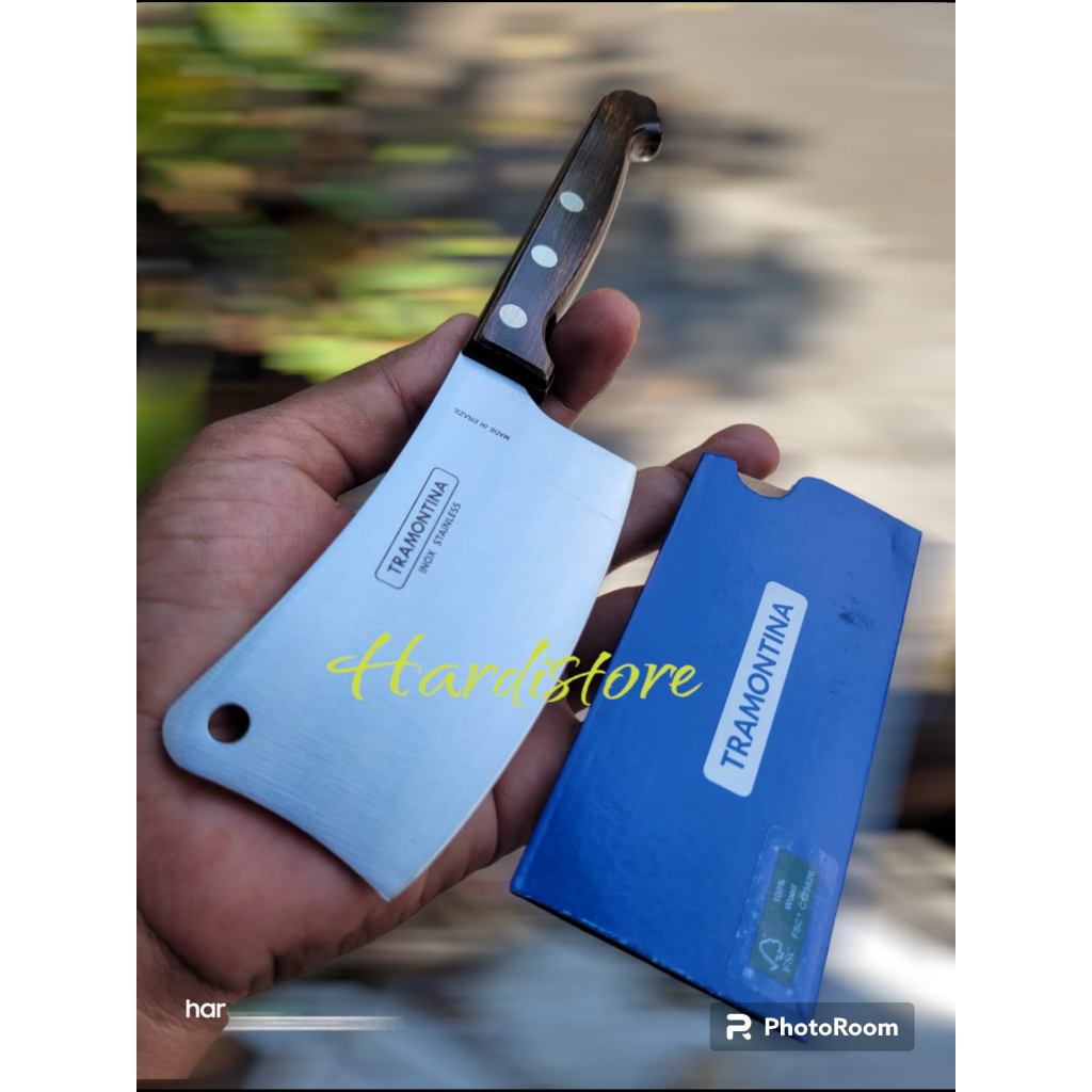 Jual PISAU STEAK MINI CLEAVER 10 CM TRAMONTINA WOOD HANDLE 29810/329 ...