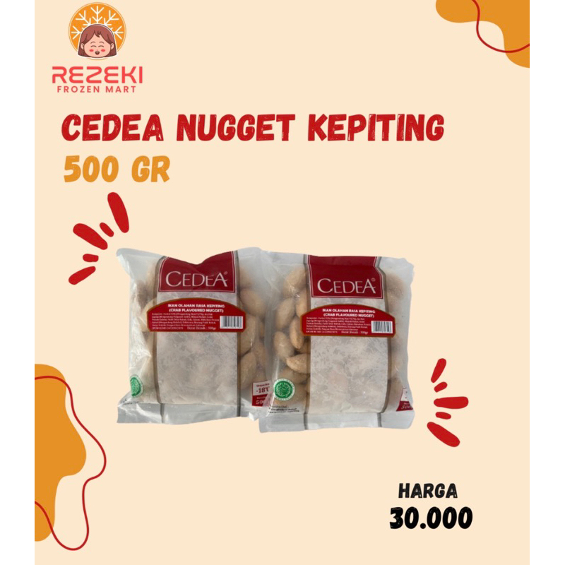 Jual Cedea Nugget Kepiting 500 Gr | Ikan Olahan Rasa Kepiting Isi 40 ...
