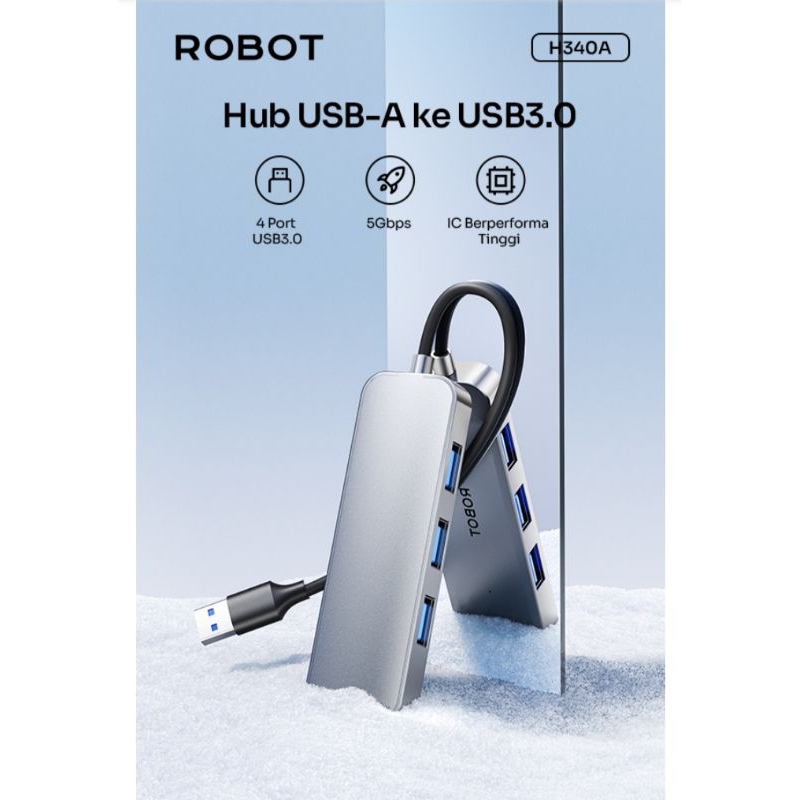 Jual USB HUB ROBOT 3.0 H340A 4 PORT 5Gbps | Shopee Indonesia