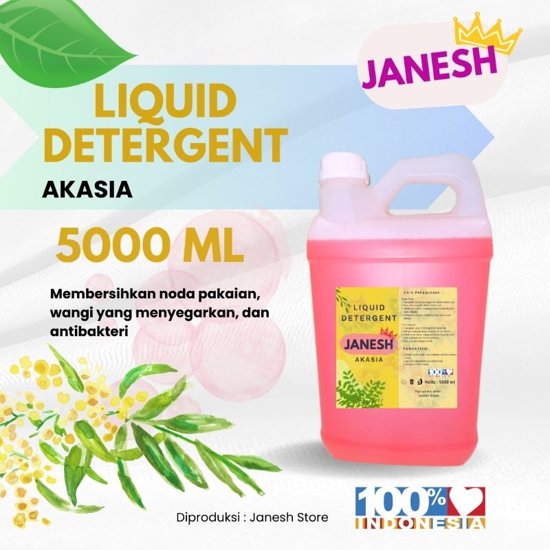 Jual Deterjen Cair Cuci Baju Laundry 5 Liter Akasia | Shopee Indonesia