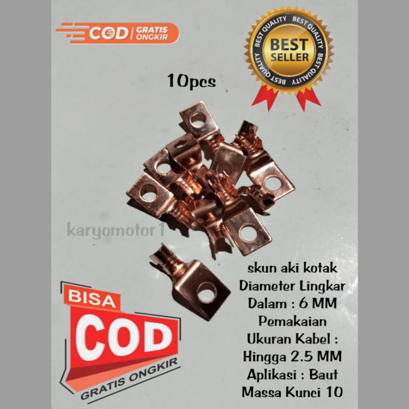 Jual SkuN Aki KotaK Terminal Skun Aki M6 Baut 10 Universal All Motor ...