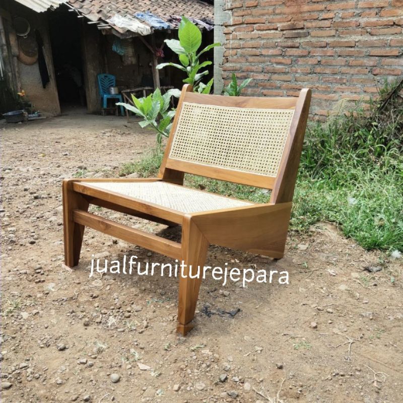 Jual kursi santai rotan minimalis scandinavian, kursi cafe santai rotan ...