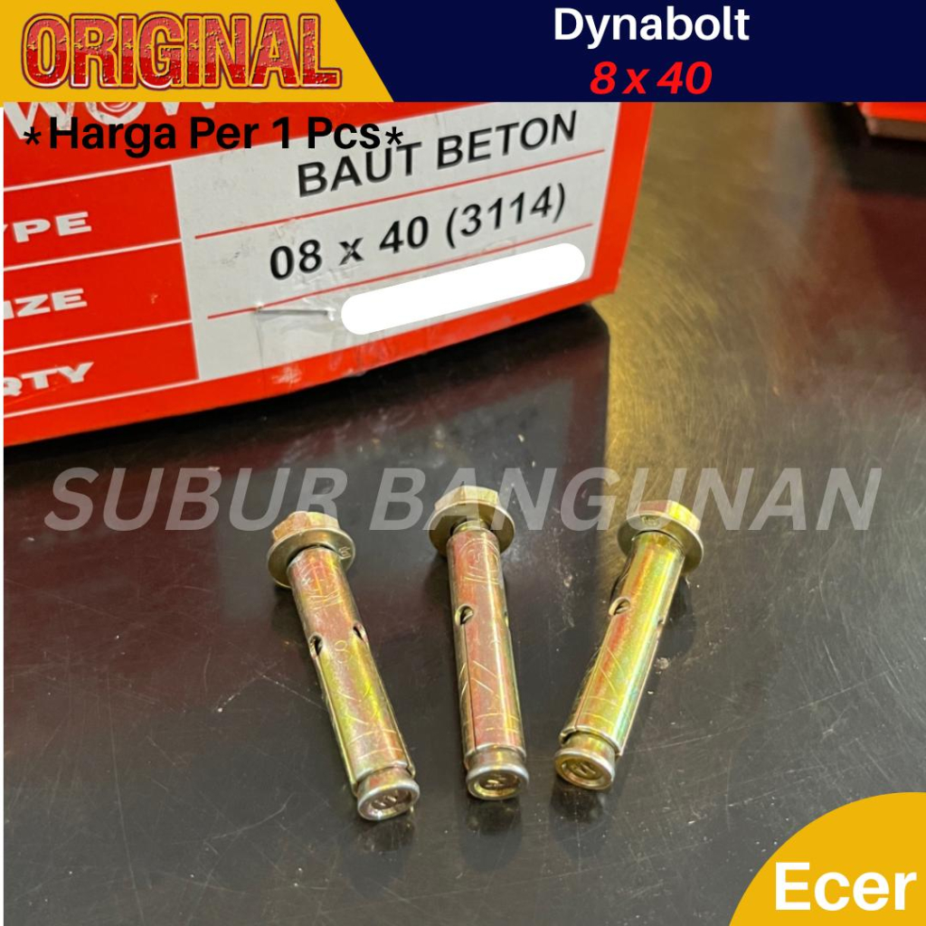 Jual Dinabolt 8 x 40 / Dynabolt murah/ Dinabolt bracket set / Baut ...