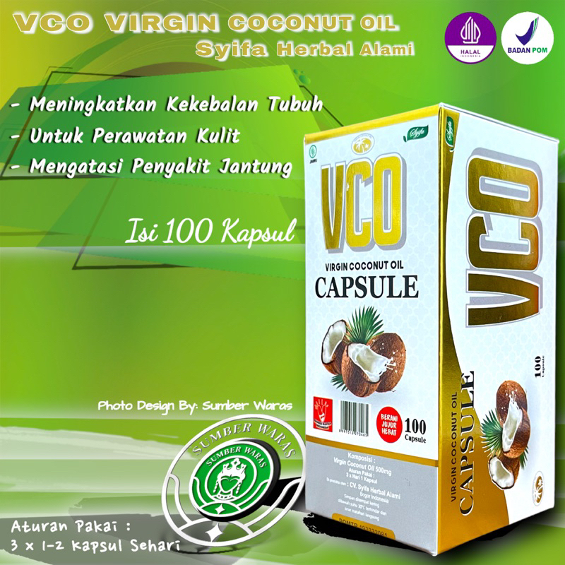 Jual VCO Minyak Kelapa Murni SYIFA BPOM Isi 100 Kapsul VCO Virgin Coconut Oil | Shopee Indonesia