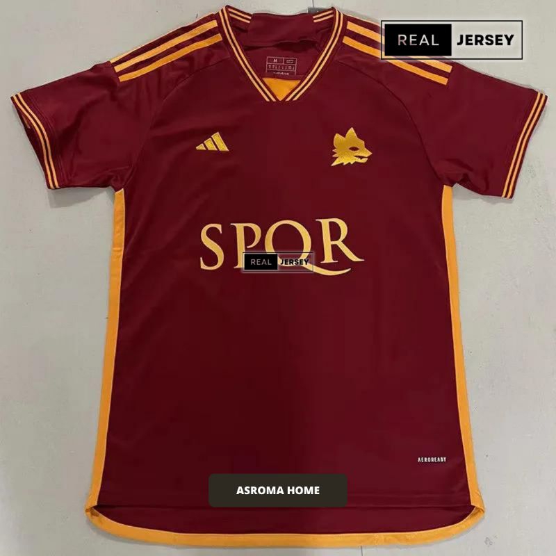 Jual Jersey AS Roma + sponsor sqpr home terbaru musim 2023-2024 ...