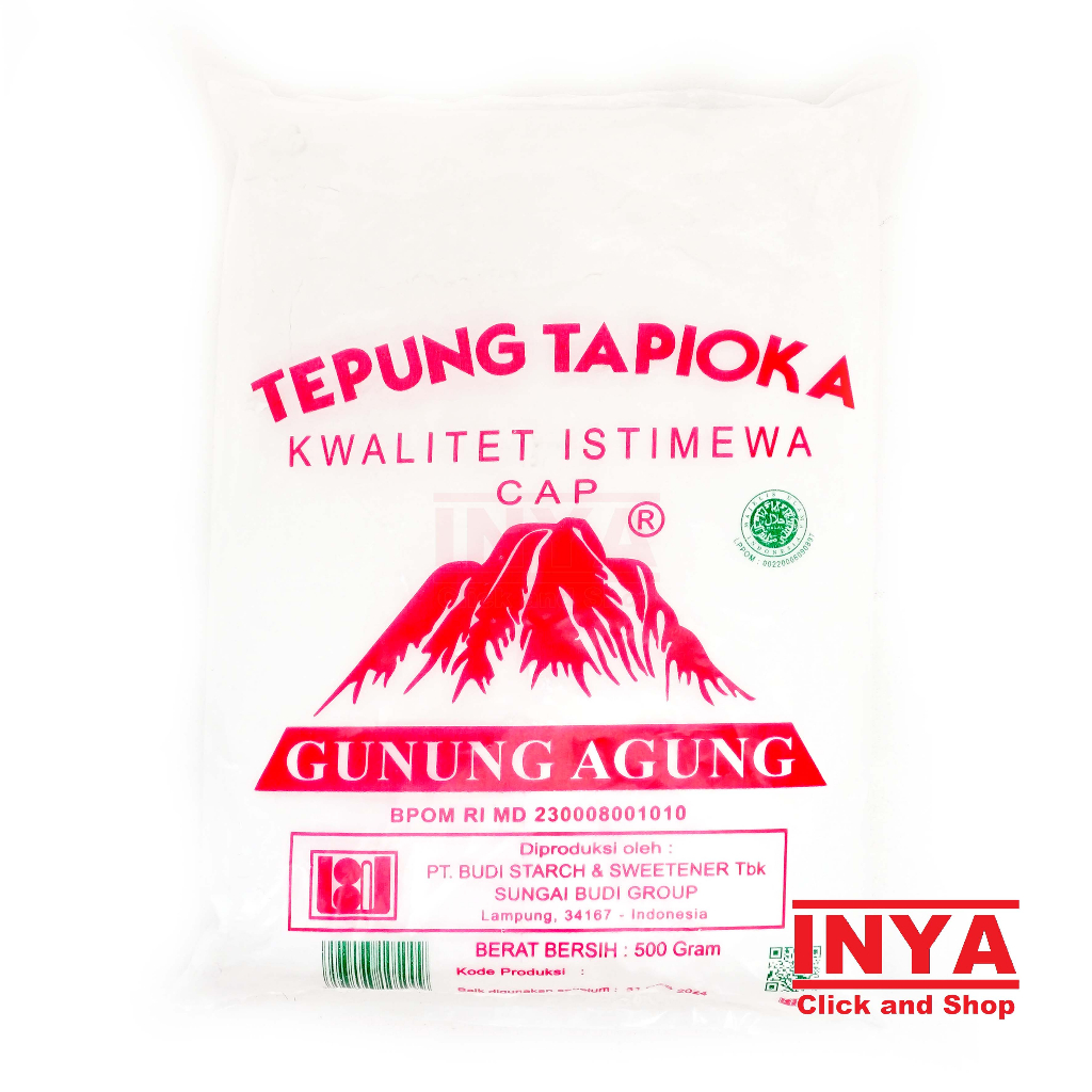 Jual Tepung Tapioka Kwalitet Istimewa Cap Gunung Agung 500gr - Tapioca ...