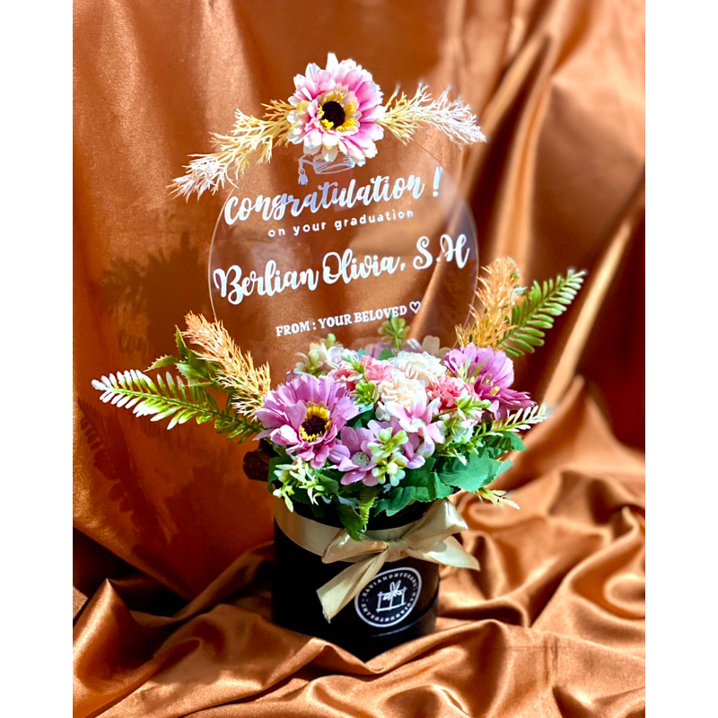 Jual ACRYLIC BLOOM BOX || HADIAHUNTUKAMU || HADIAH WISUDA || HADIAH ...