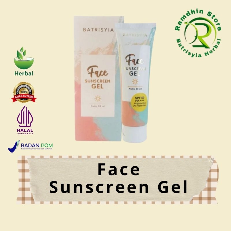 Jual Batrisyia Herbal Skincare Sunscreen Gel Spf 50 PA+++ Sebagai Tabir ...