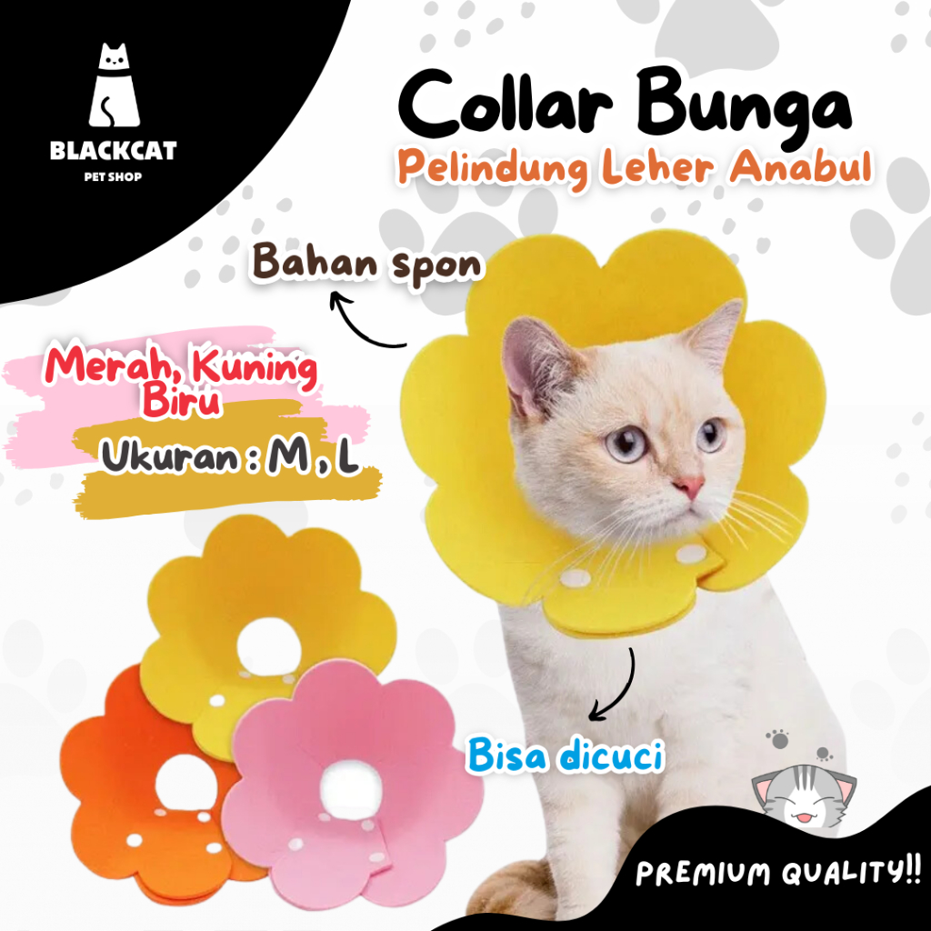 Jual Collar Kucing Spon Pelindung Leher Kucing Corong Penutup Leher ...