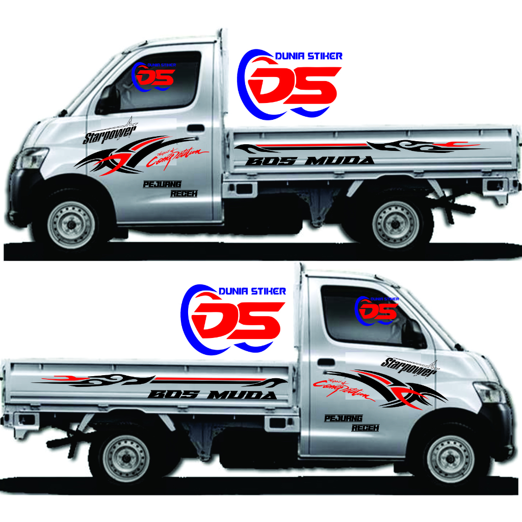 Jual promo stiker pick up mobil gran max sticker bodi samping bak ...