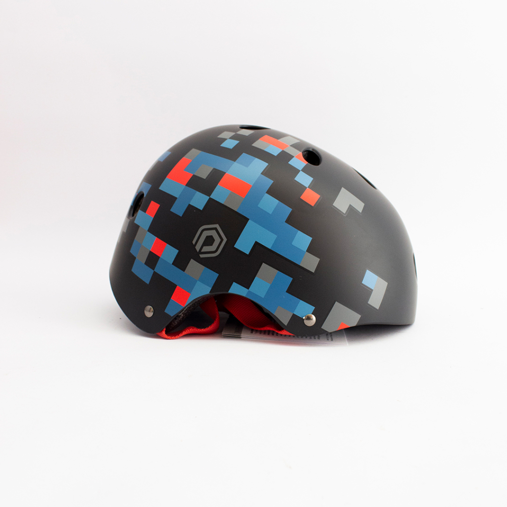Jual Helm Sepeda POLYGON Pixel Matt Black Blue Red | Shopee Indonesia