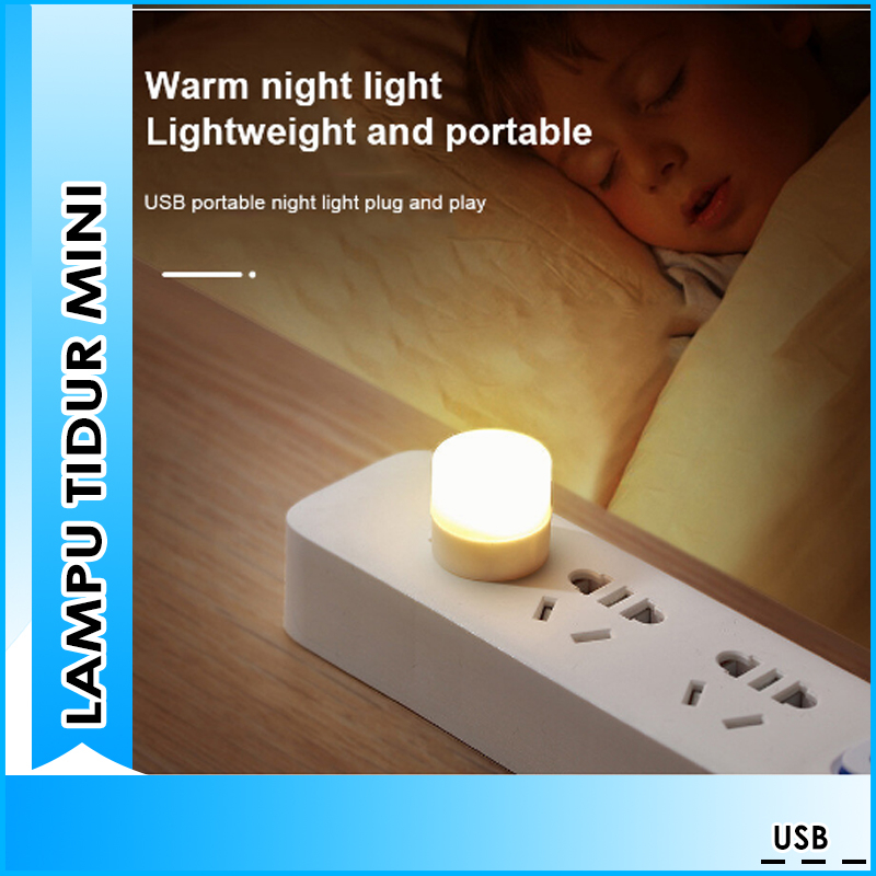 Jual Lampu Tidur Aesthetic Mini USB Hemat Listrik Tempel Dinding ...