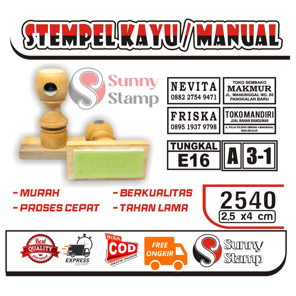 Jual Cetak Stempel Manual Runaflek Nylo Gagang Kayu | Shopee Indonesia