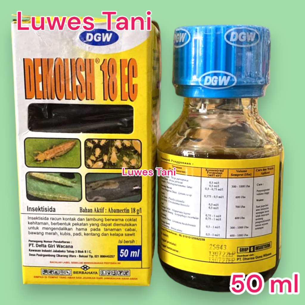 Jual Insektisida Demolish 18 EC 50 ML Abamektin 18 EC Hama Trip Trips ...