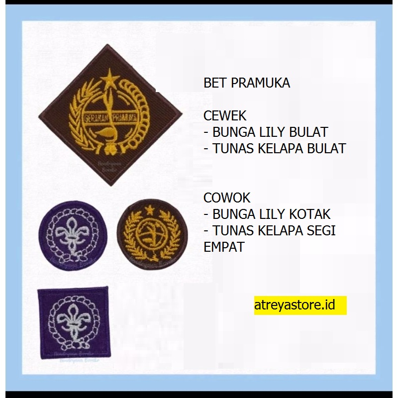 Jual ATRIBUT PRAMUKA /BET PRAMUKA BUNGA LILY DAN TUNAS CEWE/COWO ...