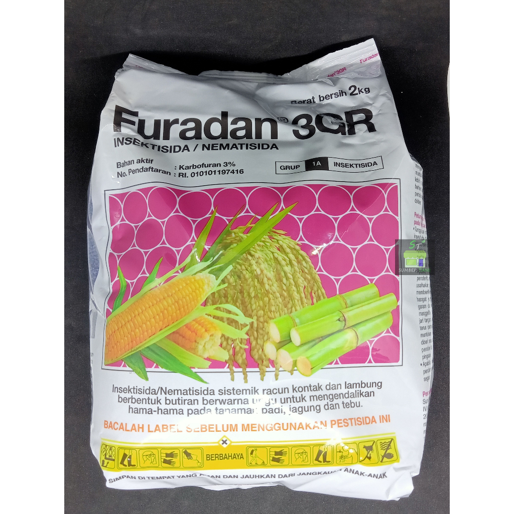 Jual INSEKTISIDA PUPUK FURADAN 2 KG Pembasmi Hama CACING ULAT SEMUT ...