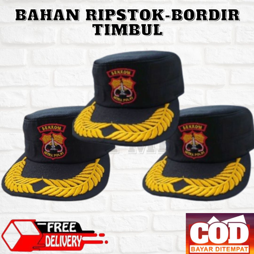 Jual Topi Senkom | Topi Senkom Mitra Polri Model Komando Bahan Ripstok ...
