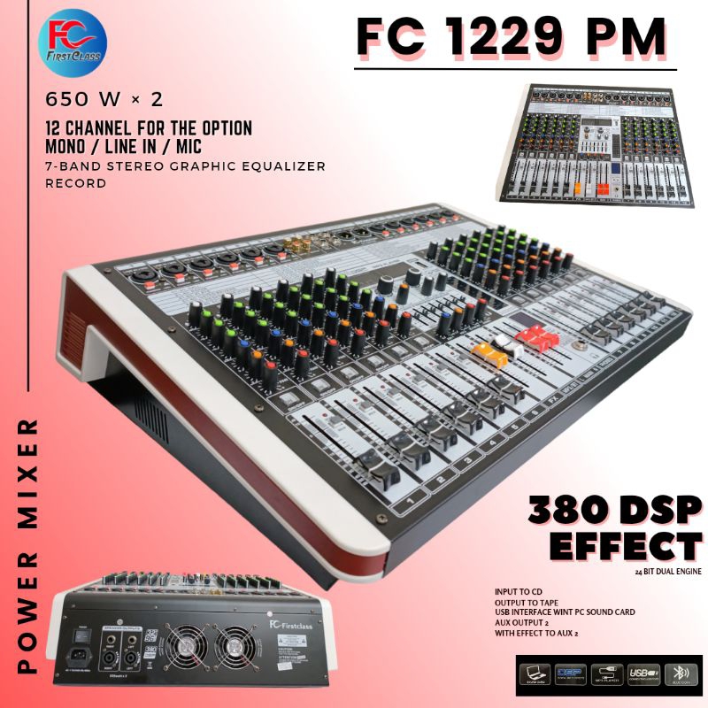 Jual Power Mixer 12 Channel Firstclass FC 1229 PM | Power Mixer FC ...