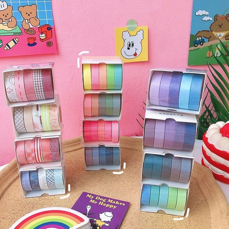 Jual Masking tape set 5 pcs Essential collection isi 5 pcs selotip ...