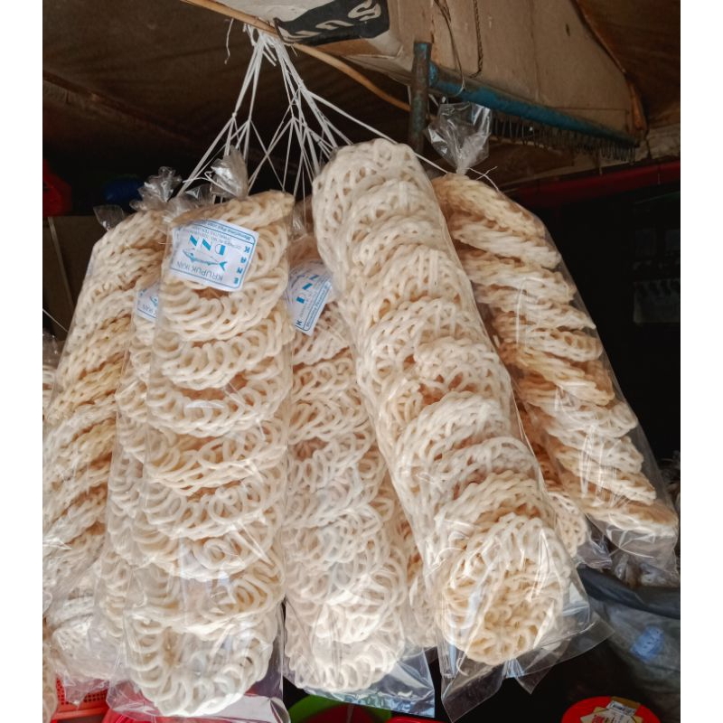 Jual Kerupuk mawar / kerupuk terung matang diameter kecil kemasan isi ...