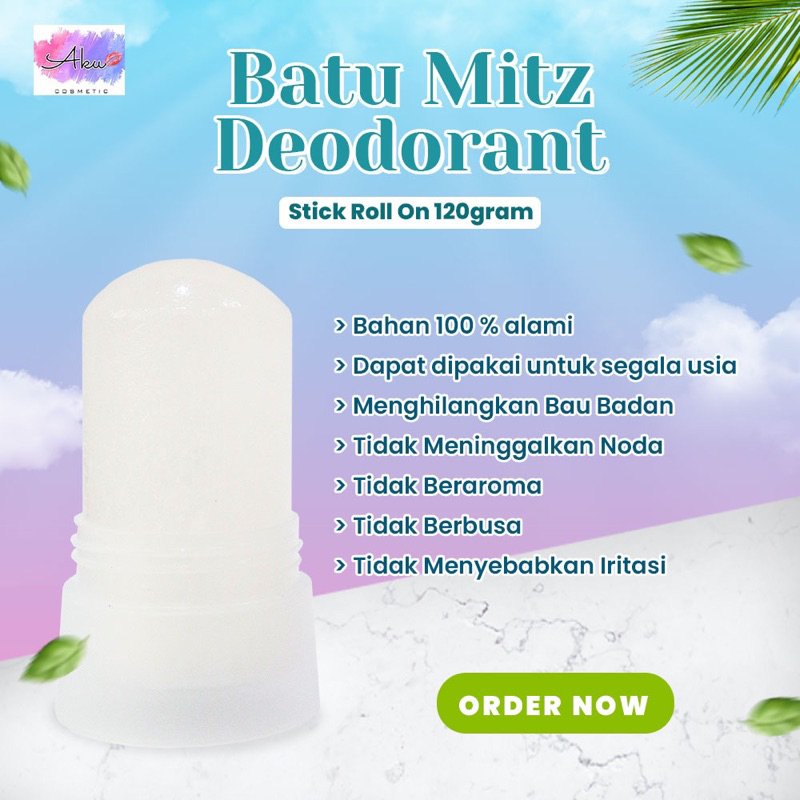 Jual Batu Deodorant Stick Roll On Deodorant Tawas Kristal Penghilang ...