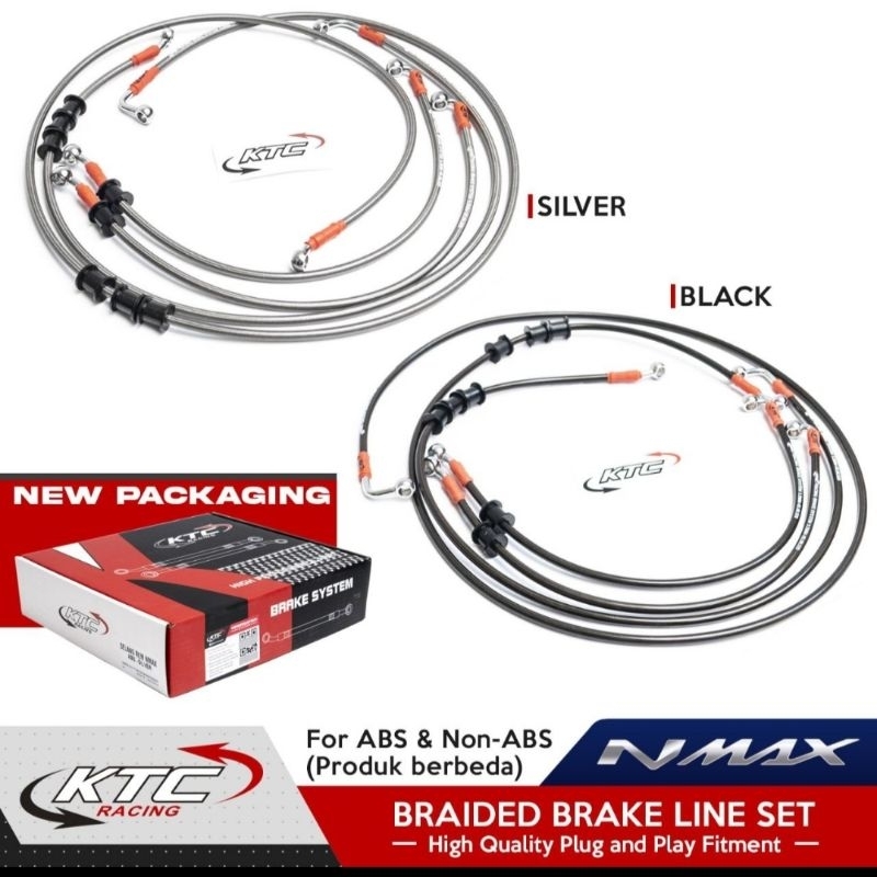 Jual SELANG REM KTC RACING ORIGINAL YAMAHA NMAX NEW NMAX OLD NON ABS DAN ABS DEPAN BELAKANG 1 ...
