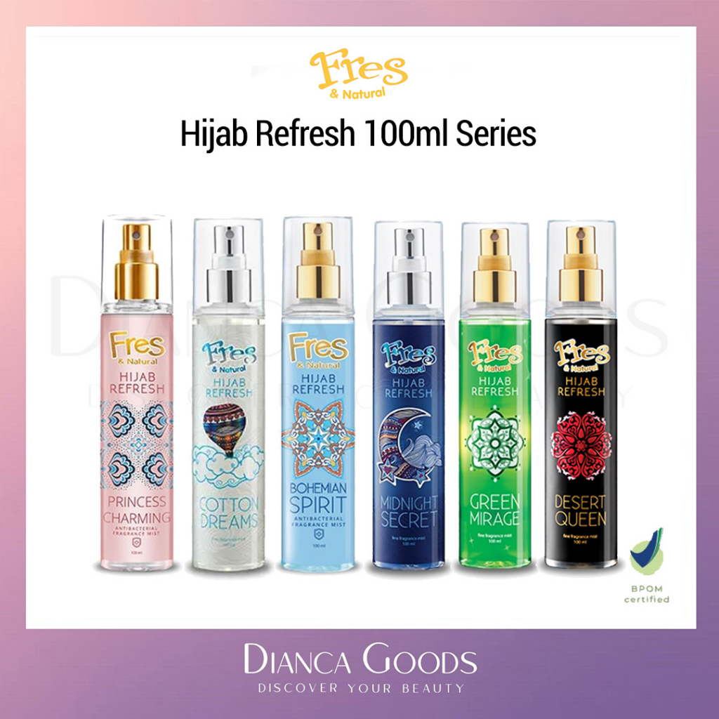 Jual FRES & NATURAL Hijab Refresh 100ml Series | Princess Charming ...