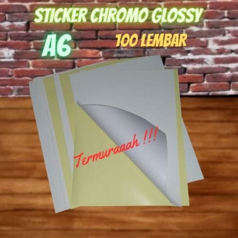 Jual Sticker Chromo Glossy A6 100 Lembarr | Shopee Indonesia