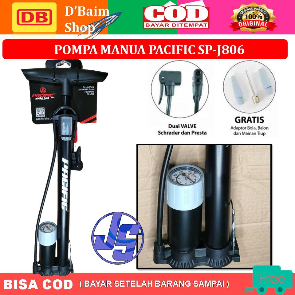 Jual Pompa Tangan Tabung Pacific SP-J806 Pompa Sepeda Motor mobil Pompa ...