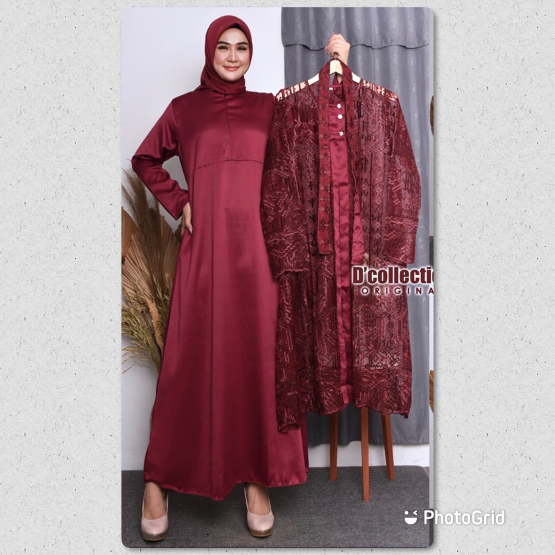 Jual Gamis pesta outer lepas pasang/SET gamis pesta mewah/gamis pesta ...