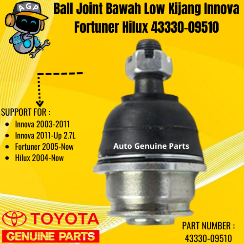 Jual Ball Joint Bawah Low Kijang Innova Fortuner Hilux 43330-09510 ...