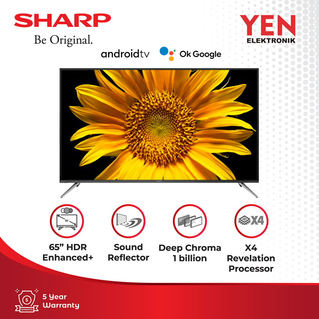 Jual Sharp LED TV 4K Ultra-HDR Android TV with Google Assistant 4T ...