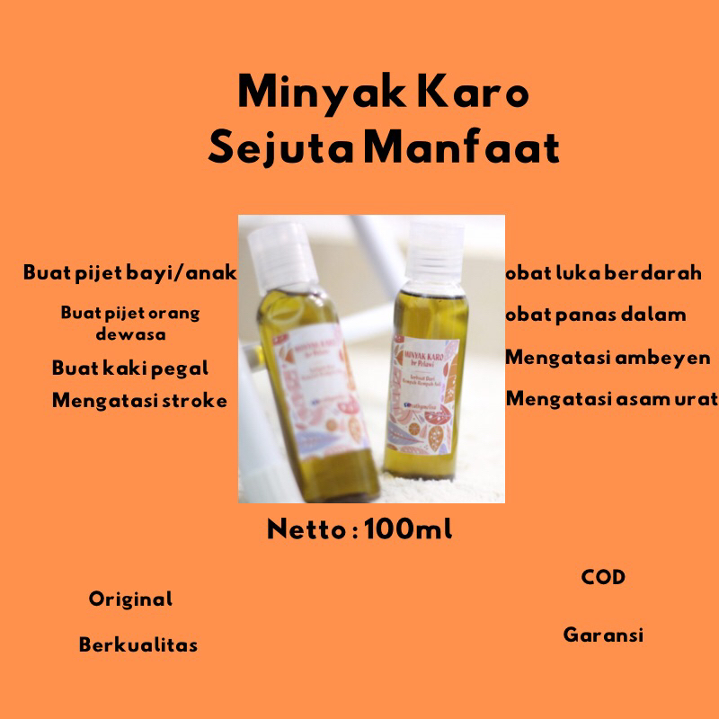 Jual Minyak Karo| minyak urut| minyk karo tradisional asli dari rempah ... Jual Minyak Karo| minyak urut| minyk karo tradisional asli dari rempah ...