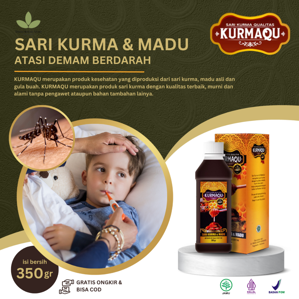 Jual Kurmaqu Sari Kurma Dan Madu Asli Herbal Atasi Demam Berdarah, Obat ...